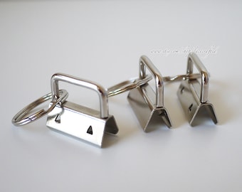 100 Sets 25mm 1 Inch Silver Webbing End Clip Key Fob | Etsy