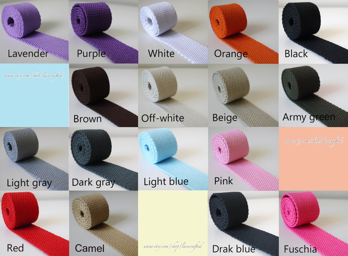 5 Meter 30mm Width Camel Polyester Cotton Webbing Strap Canvas Webbing ...