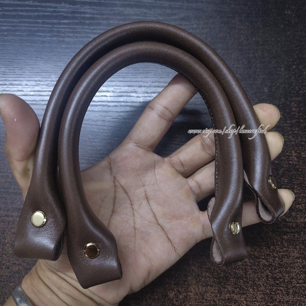 1 Pair Genuine Leather Bag Handle Replacement Real Leather Bag Handles ...
