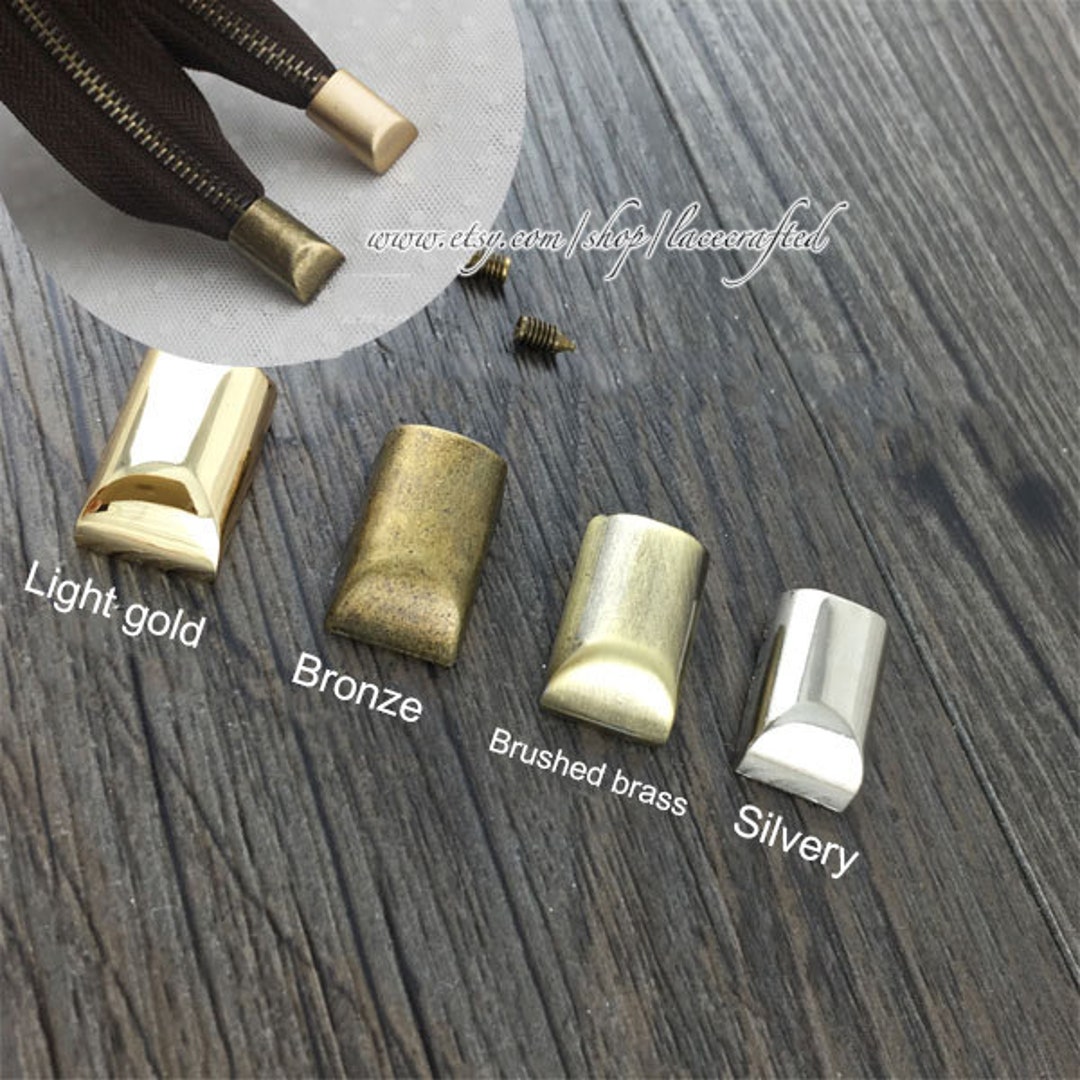 10pcs Metal Zipper Head, Zipper Tail Clasp With Screw,the Tail Clip ...
