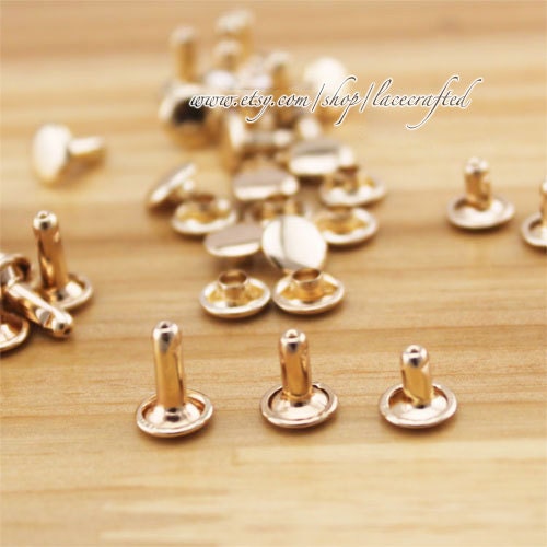 50set 8mm Light Golden Rivets and Studs for Handbag Making,copper ...