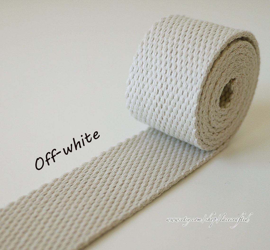 5 Meter 30mm Width Off-white Polyester Cotton Webbing Strap Canvas ...
