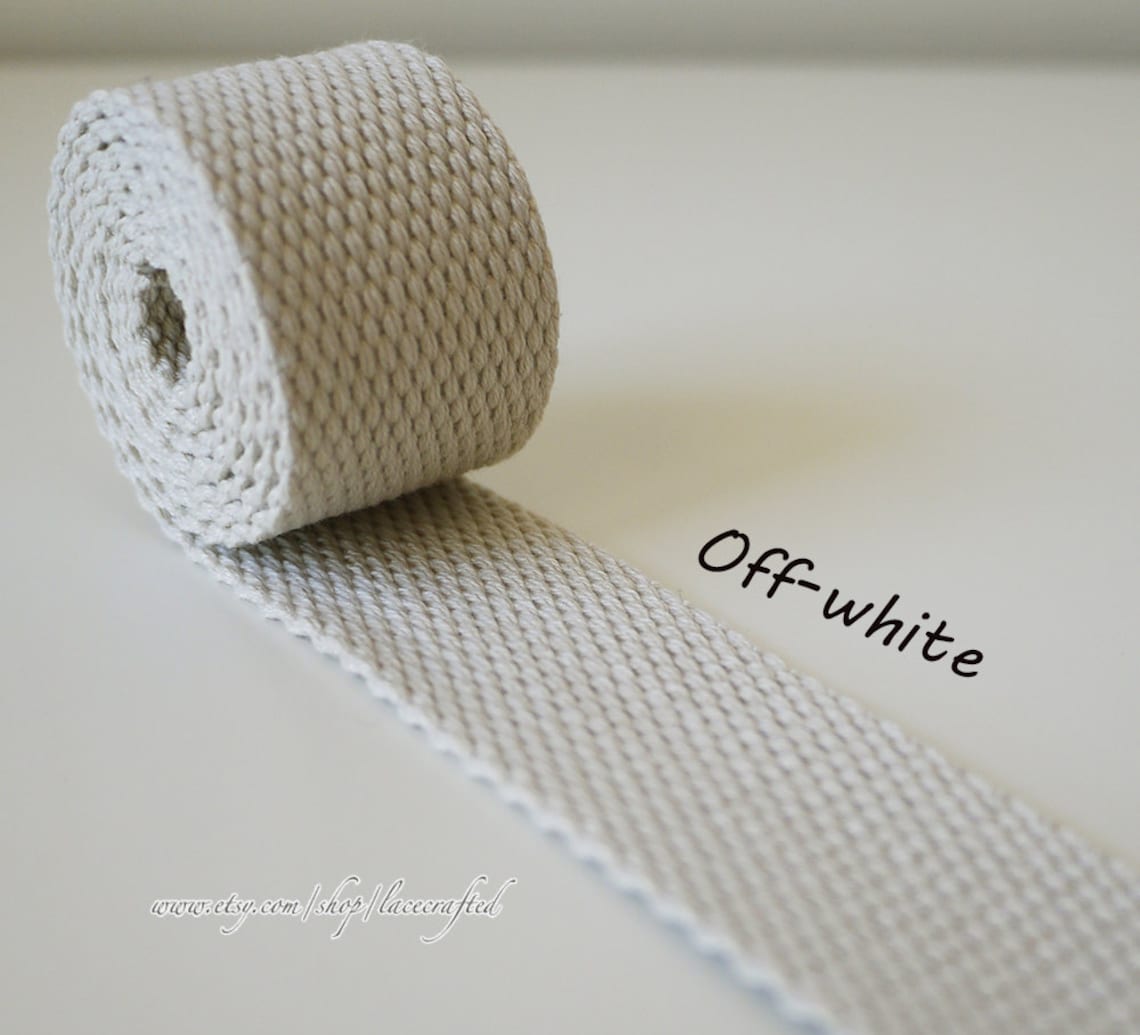 5 Meter 30mm Width Off-white Polyester Cotton Webbing Strap Canvas ...