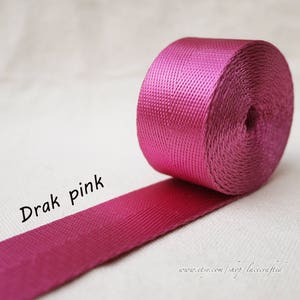 5meter 1 Inch/25mm Width Dark Pink Nylon Webbing Colorfully Key Fob ...