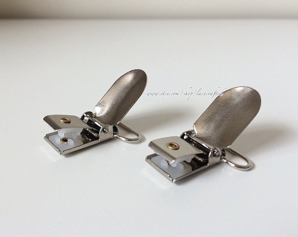 50 Pieces Silvery 25mm 1 Inch Metal Pacifier Clips Buckles - Etsy