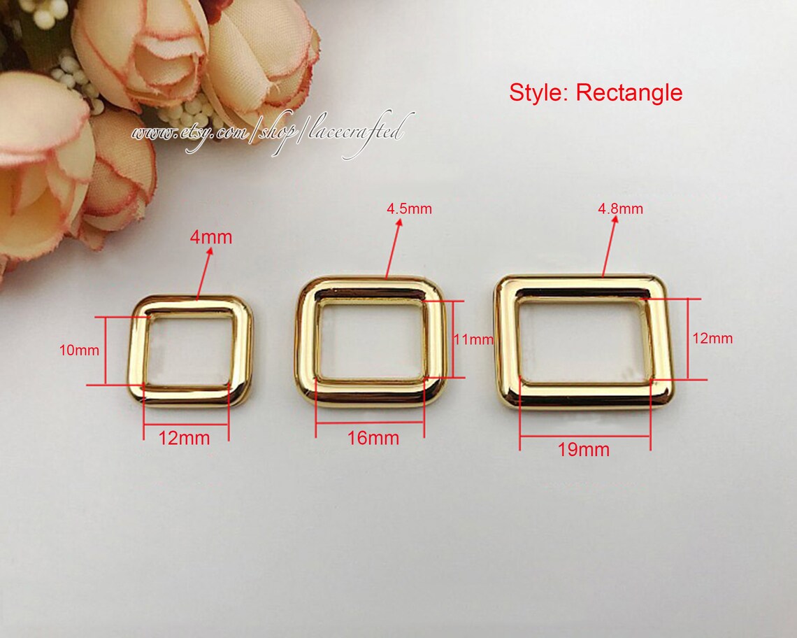 10 Pcs 12mm 16mm 19mm Adjuster Rectangle Sliders Strap - Etsy