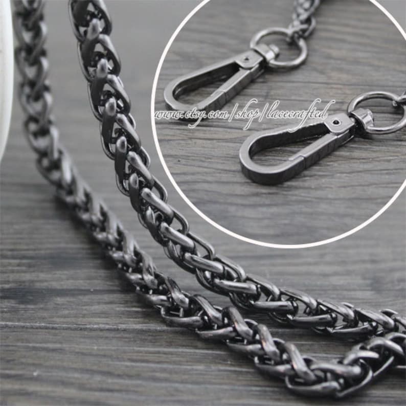 1pc 100cm-120cm DIY Top 7mm Width Gunmetal Chains fox tail | Etsy