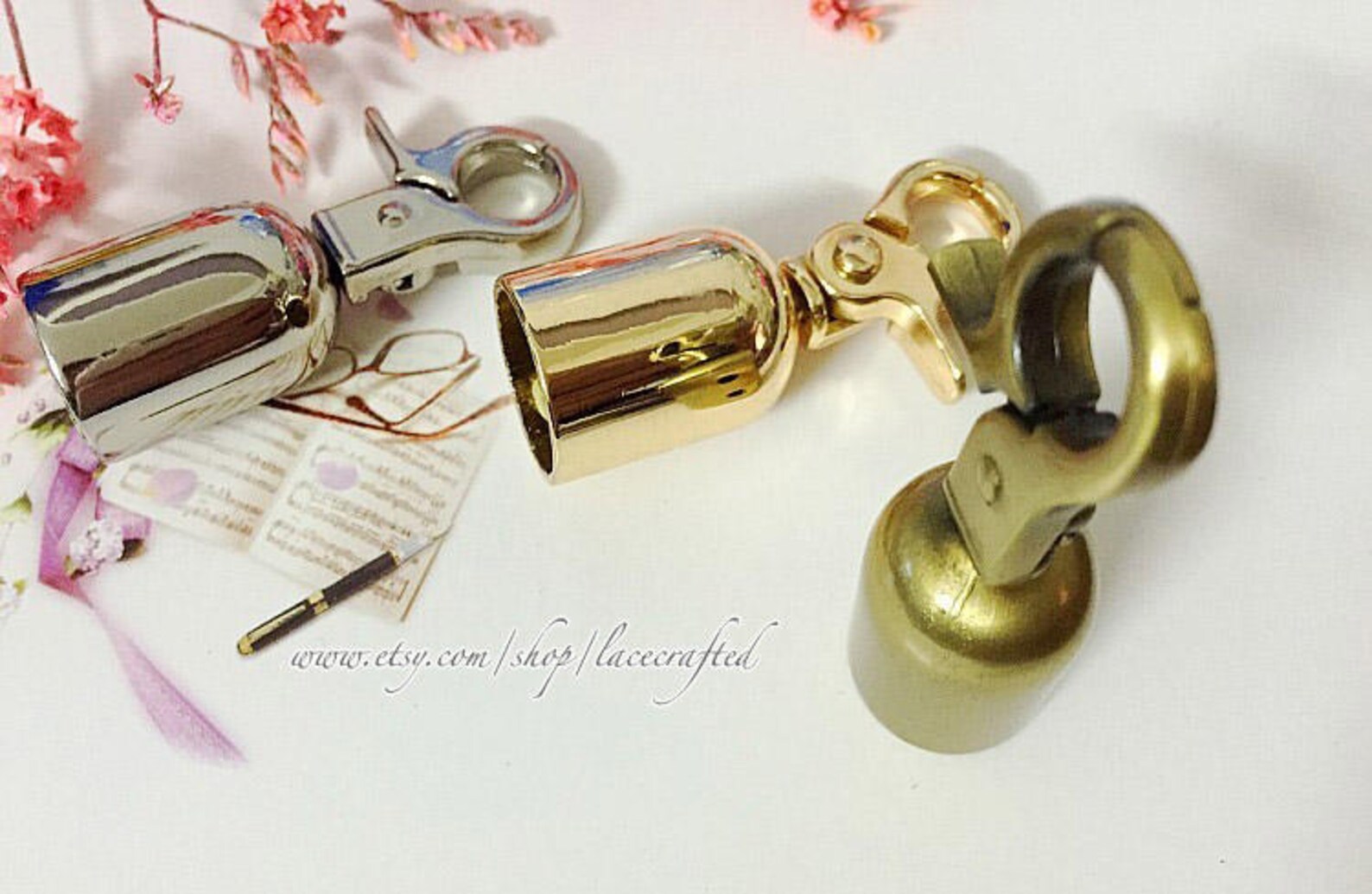 10 Pcs 14mm Brushed Brass Silvery Golden Metal End Stopper | Etsy