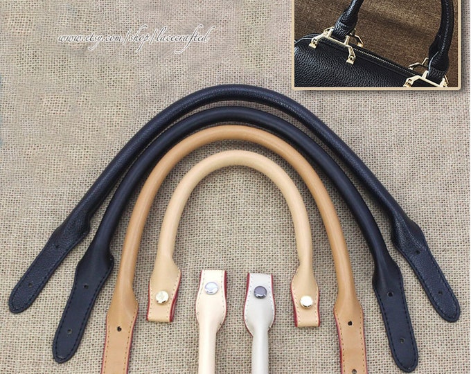 Light Brown Real Leather Replacement Bag Handles 40cm, 50cm, 60cm 1 ...