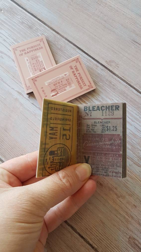 Notebooks Reproduction Vintage Style Paper Ticket for Art Journaling ...
