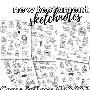 New Testament Sketchnotes Come Follow Me 2023 - Etsy