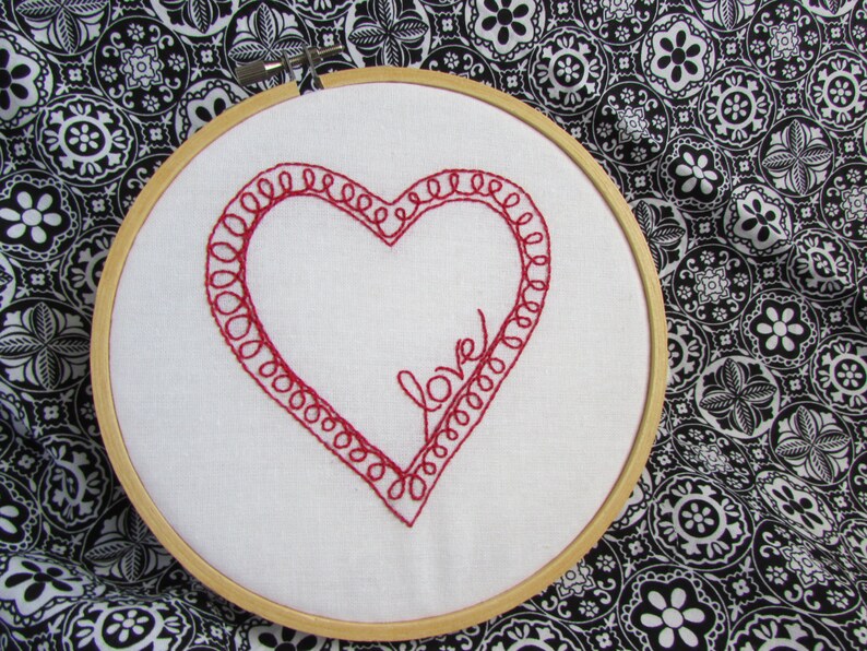 Hand Embroidery Pattern // Love | Etsy