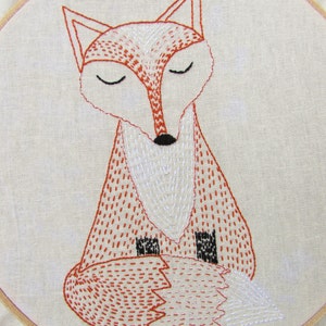 Fox Hand Embroidery Pattern - Etsy