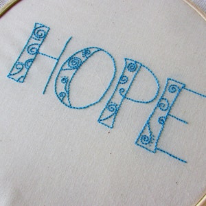 Hand Embroidery Pattern // Hope - Etsy