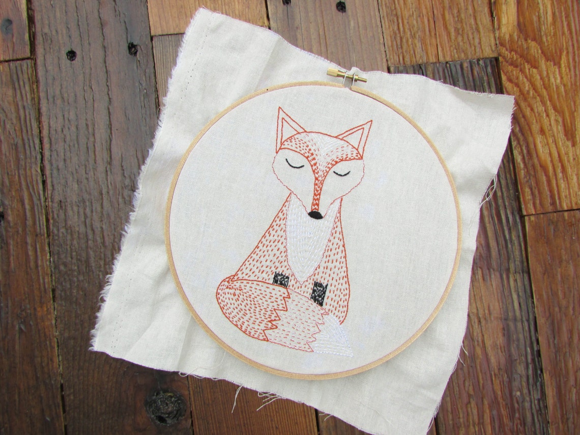 Fox Hand Embroidery Pattern - Etsy