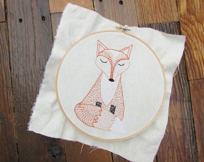 Fox Hand Embroidery Pattern - Etsy
