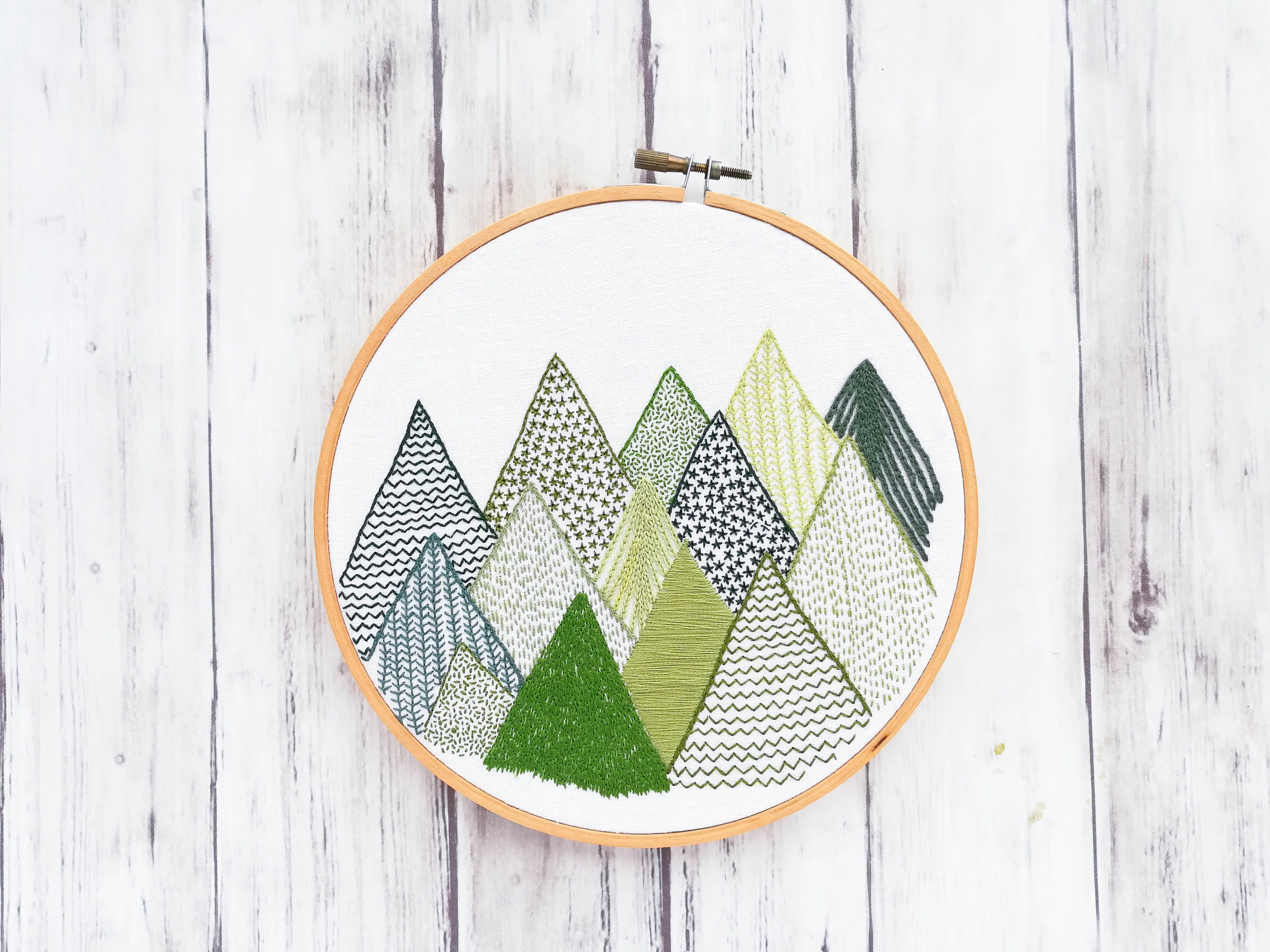 Hand Embroidery Pattern // Evergreen Trees // DIY Embroidery | Etsy