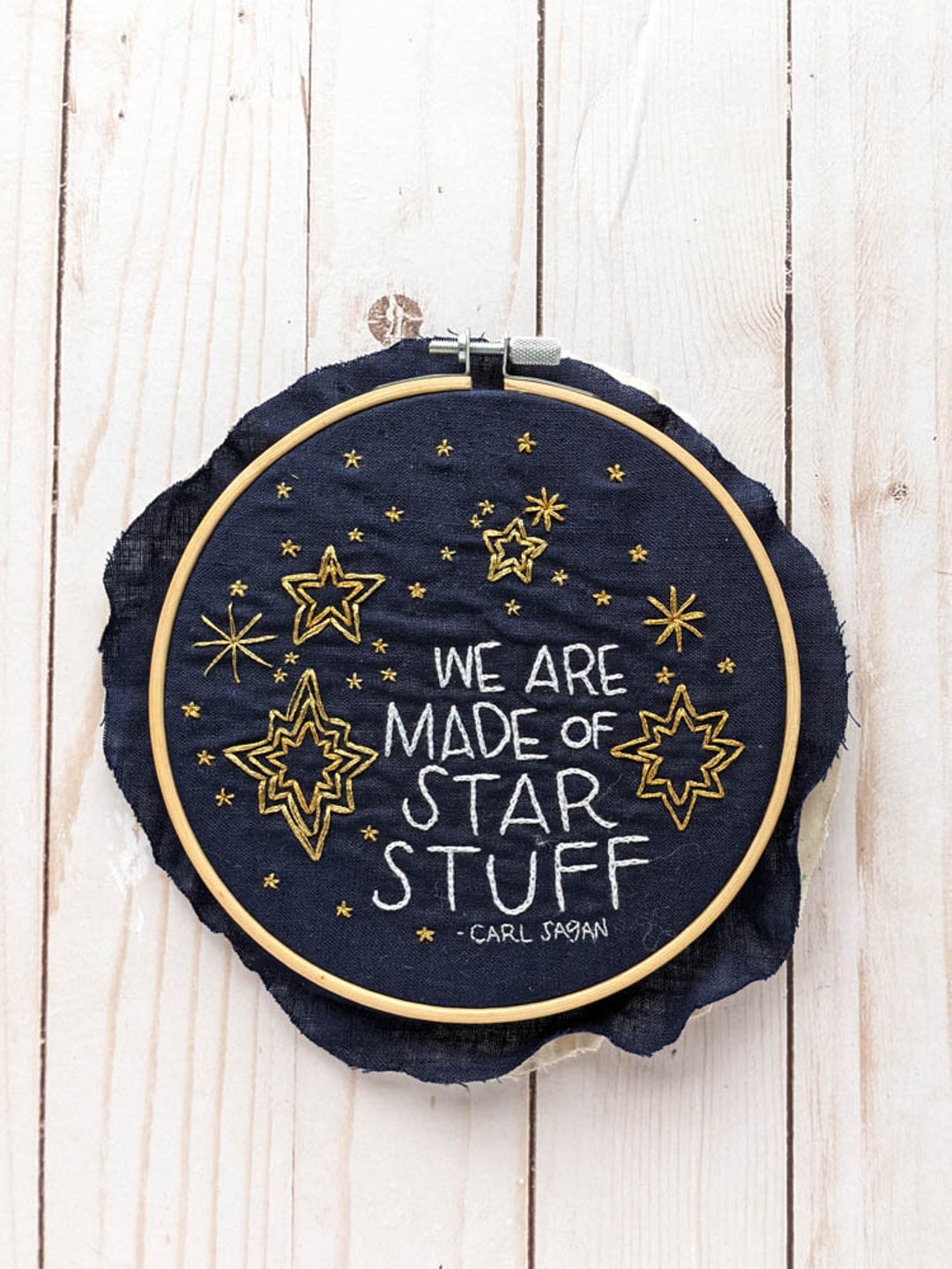 Hand Embroidery Kit // We Are Made of Star Stuff--carl Sagan - Etsy