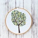 Hand Embroidery Pattern // Abstract Circle Tree // (Instant Download ...