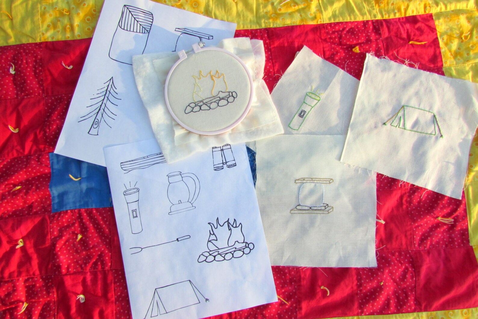 Hand Embroidery Pattern // Camping Love Collection | Etsy