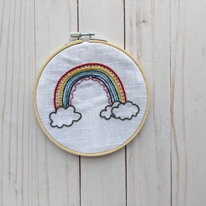 Rainbow Hand Embroidery Pattern // Rainbow Sampler // Beginner ...