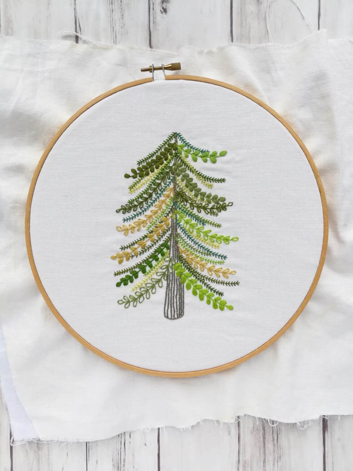 Hand Embroidery Kit // Evergreen Whimsy // DIY Hoop Art // - Etsy