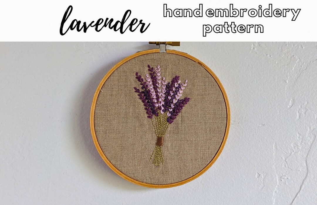 Lavender Bouquet Hand Embroidery Pattern - Etsy