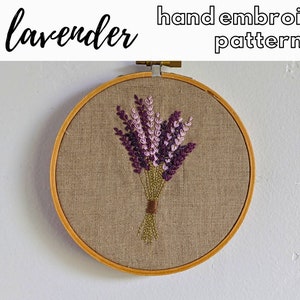 Lavender Bouquet Hand Embroidery Pattern - Etsy