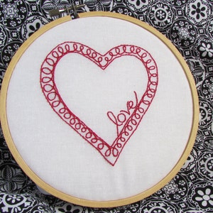 Hand Embroidery Pattern // Love - Etsy