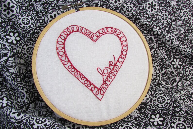 Hand Embroidery Pattern // Love | Etsy