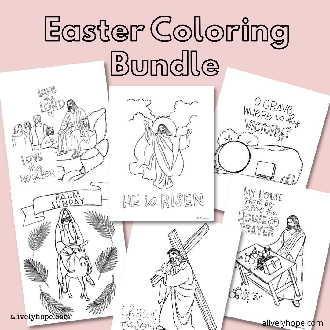 Easter Holy Week Coloring Poster Coloring Page Bundle - Etsy UK