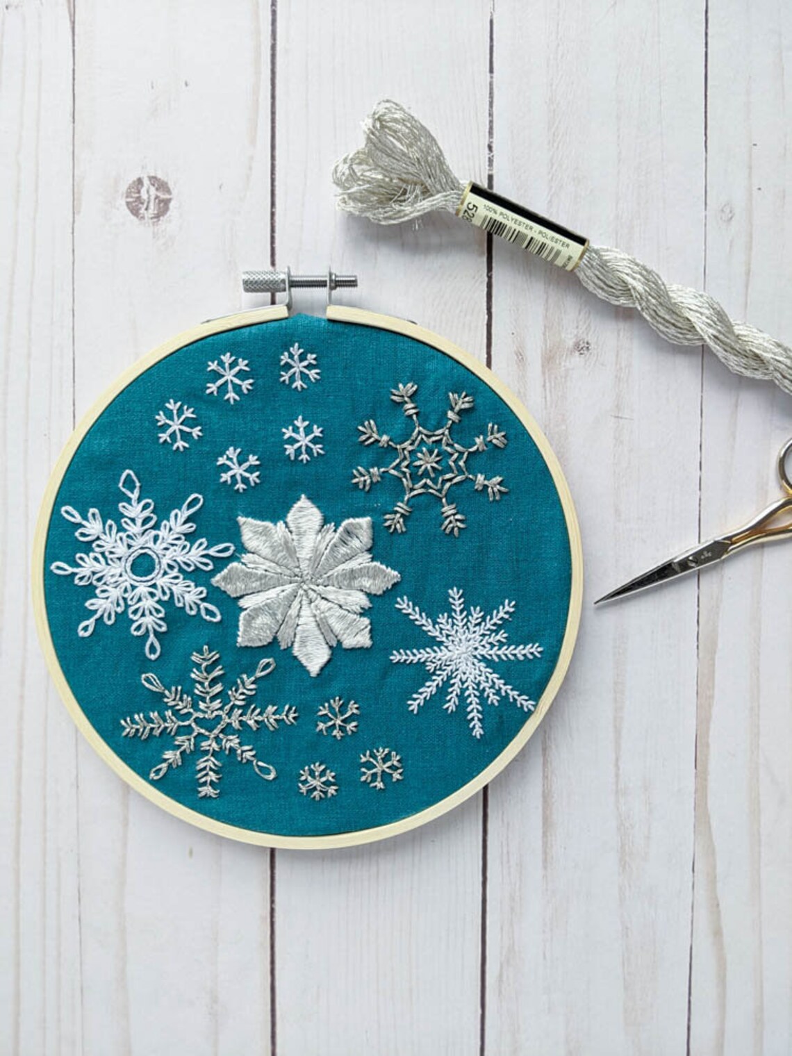 Snowflakes Hand Embroidery Pattern - Etsy