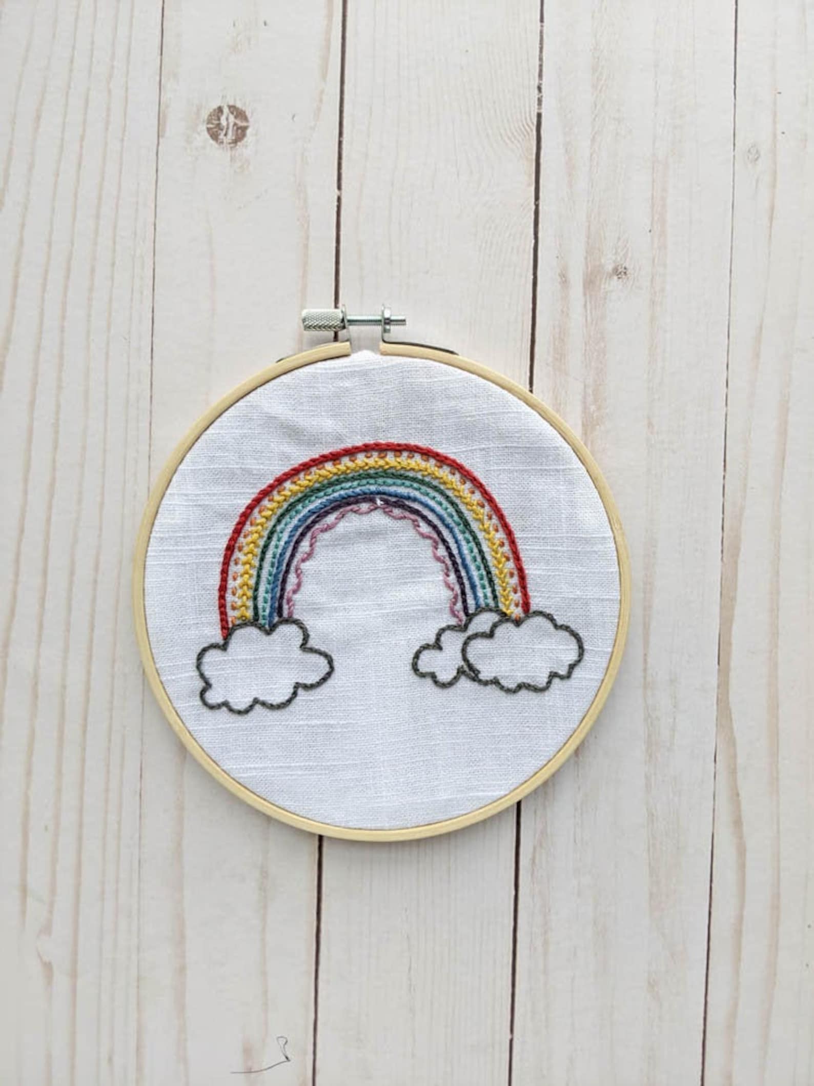 Rainbow Hand Embroidery Pattern // Rainbow Sampler // Beginner | Etsy