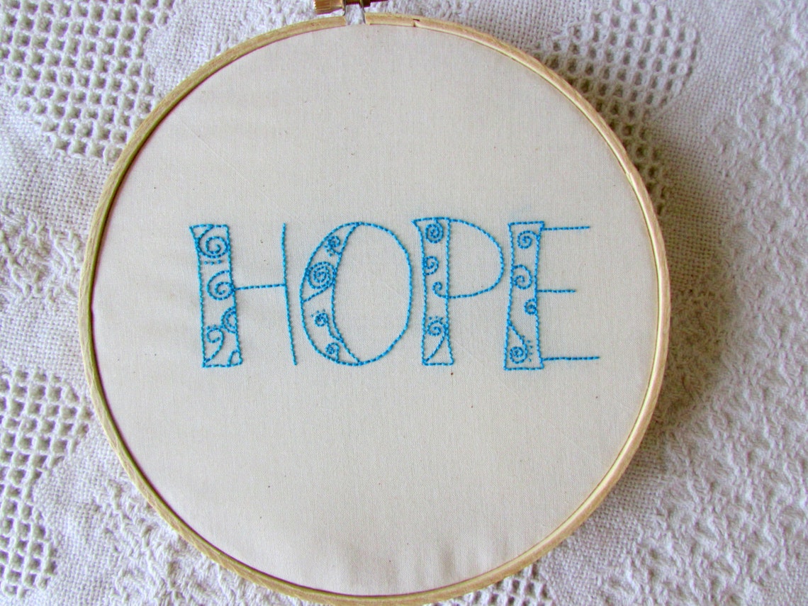 Hand Embroidery Pattern // Hope - Etsy