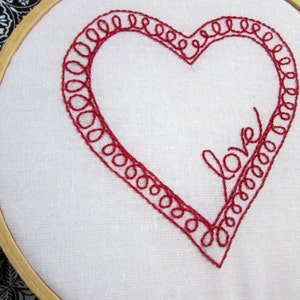 Hand Embroidery Pattern // Love - Etsy