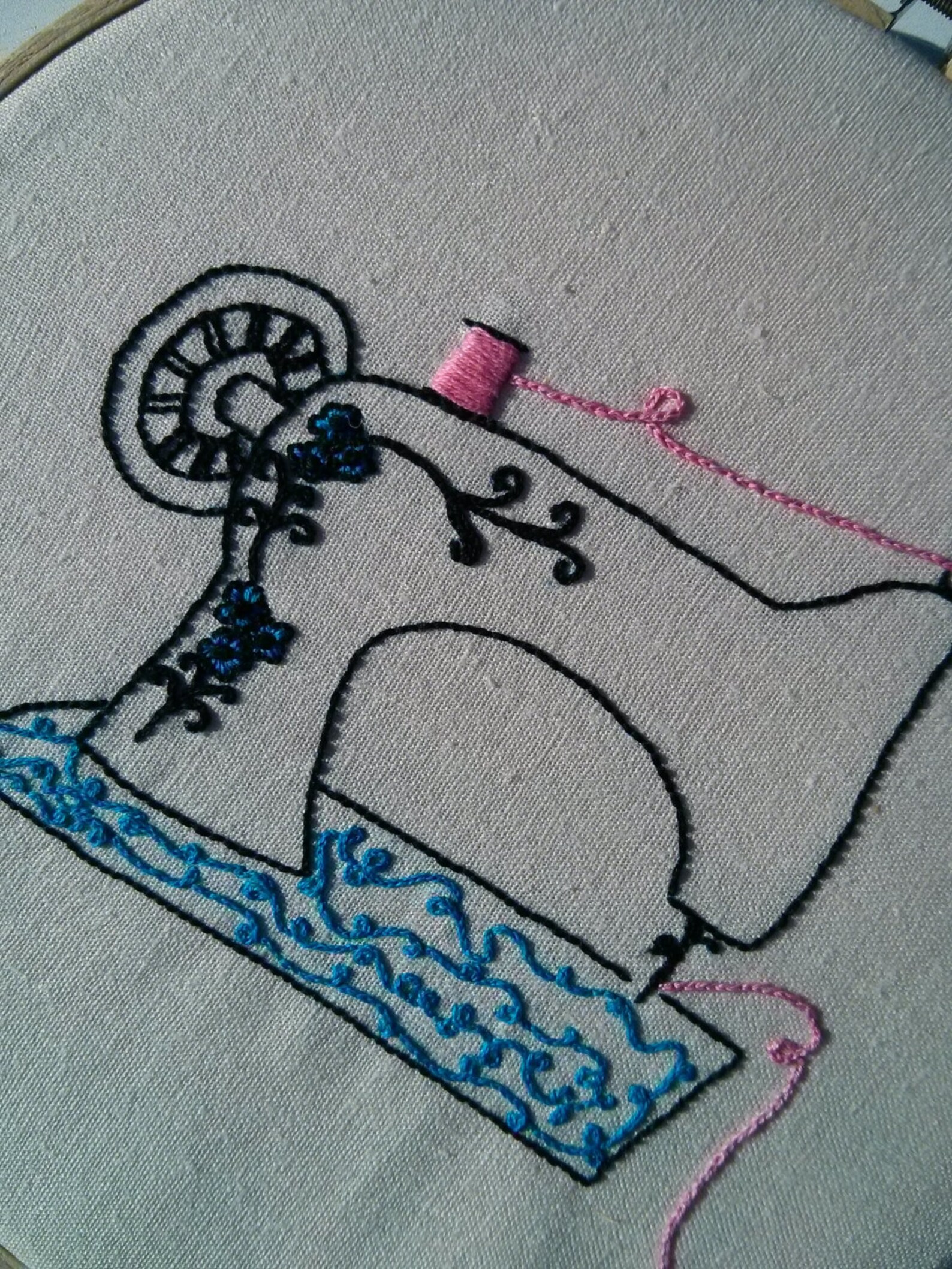 Hand Embroidery Pattern // Singer Featherweight | Etsy