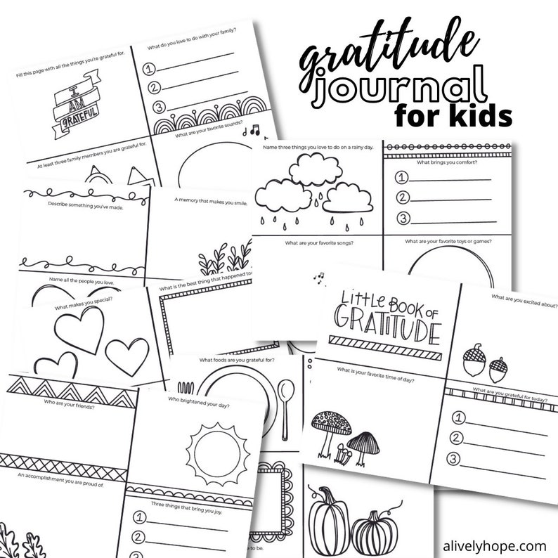 Gratitude Journal for Kids - Etsy