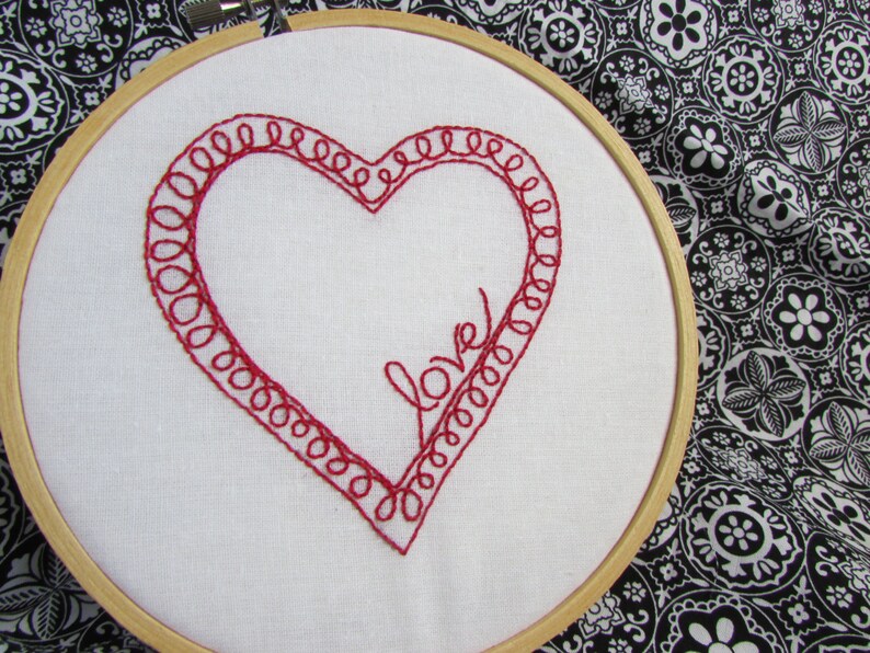 Hand Embroidery Pattern // Love - Etsy