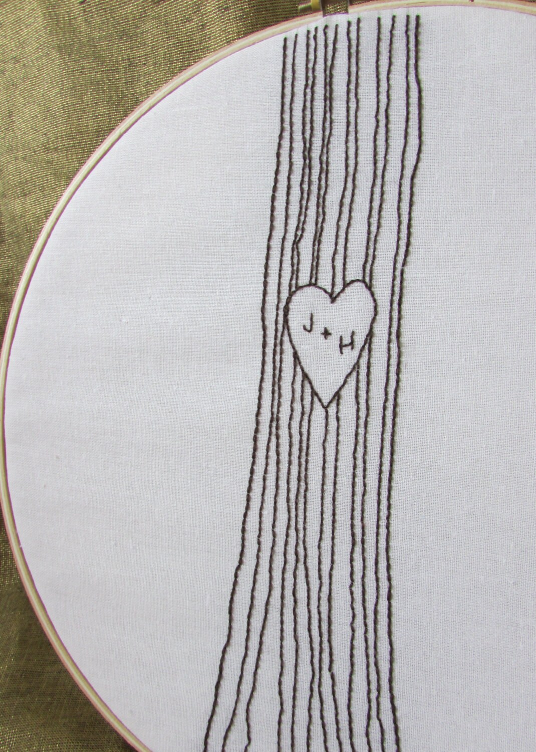 Hand Embroidery Pattern// Initials in a Tree - Etsy