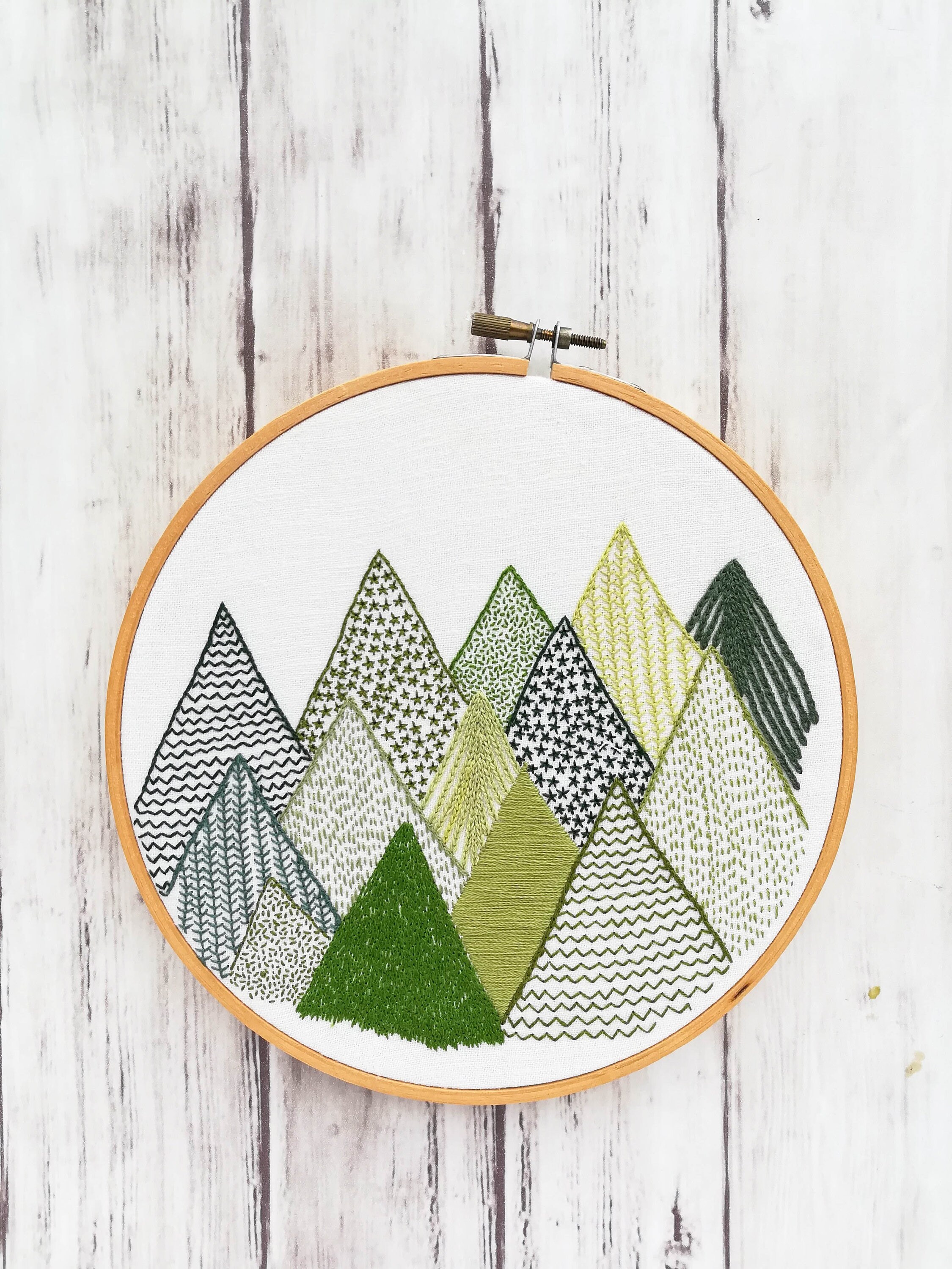 Hand Embroidery Pattern // Evergreen Trees // DIY Embroidery | Etsy