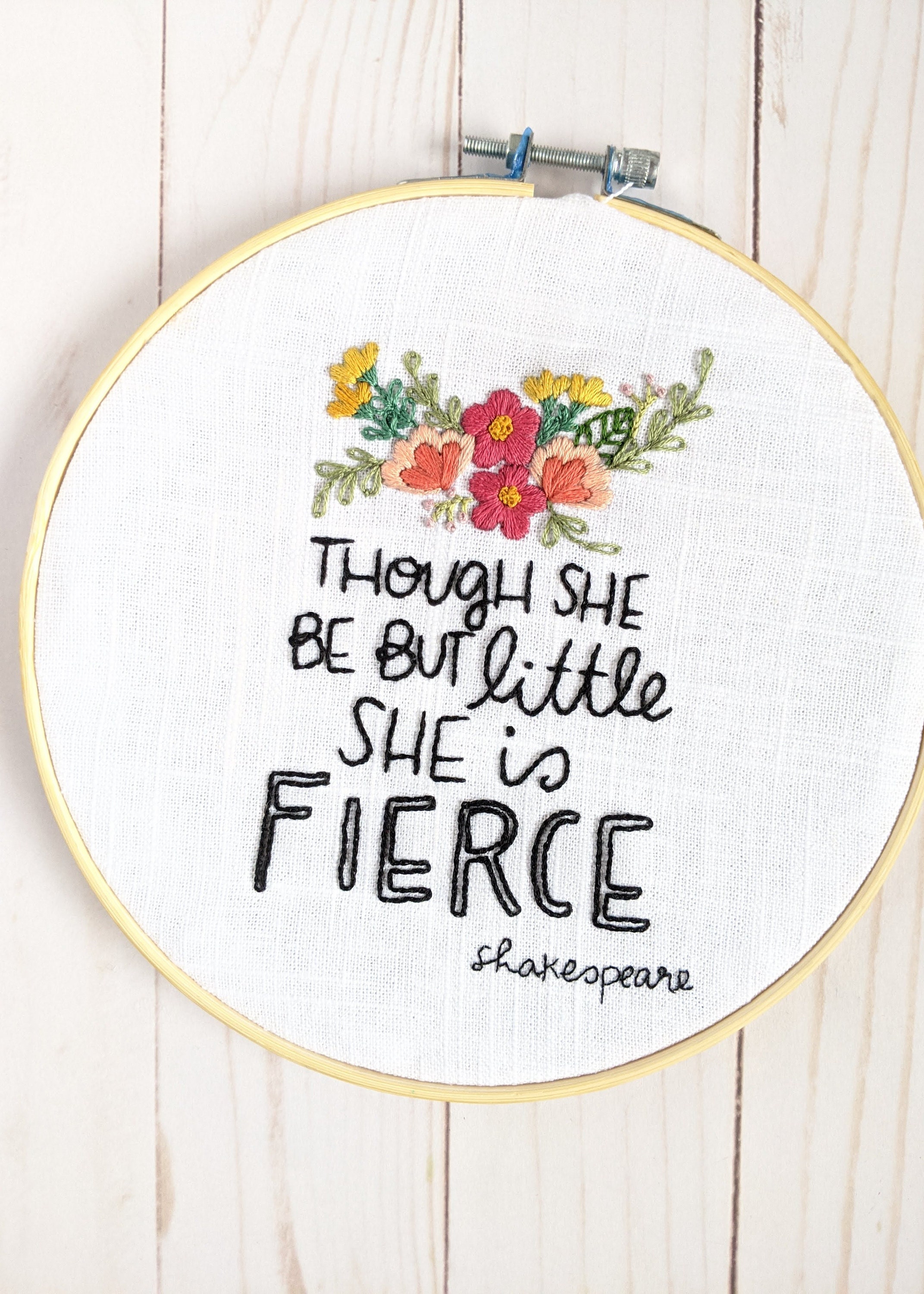 Shakespeare Embroidery Pattern: "though She Be but Little" (PDF Pattern ...