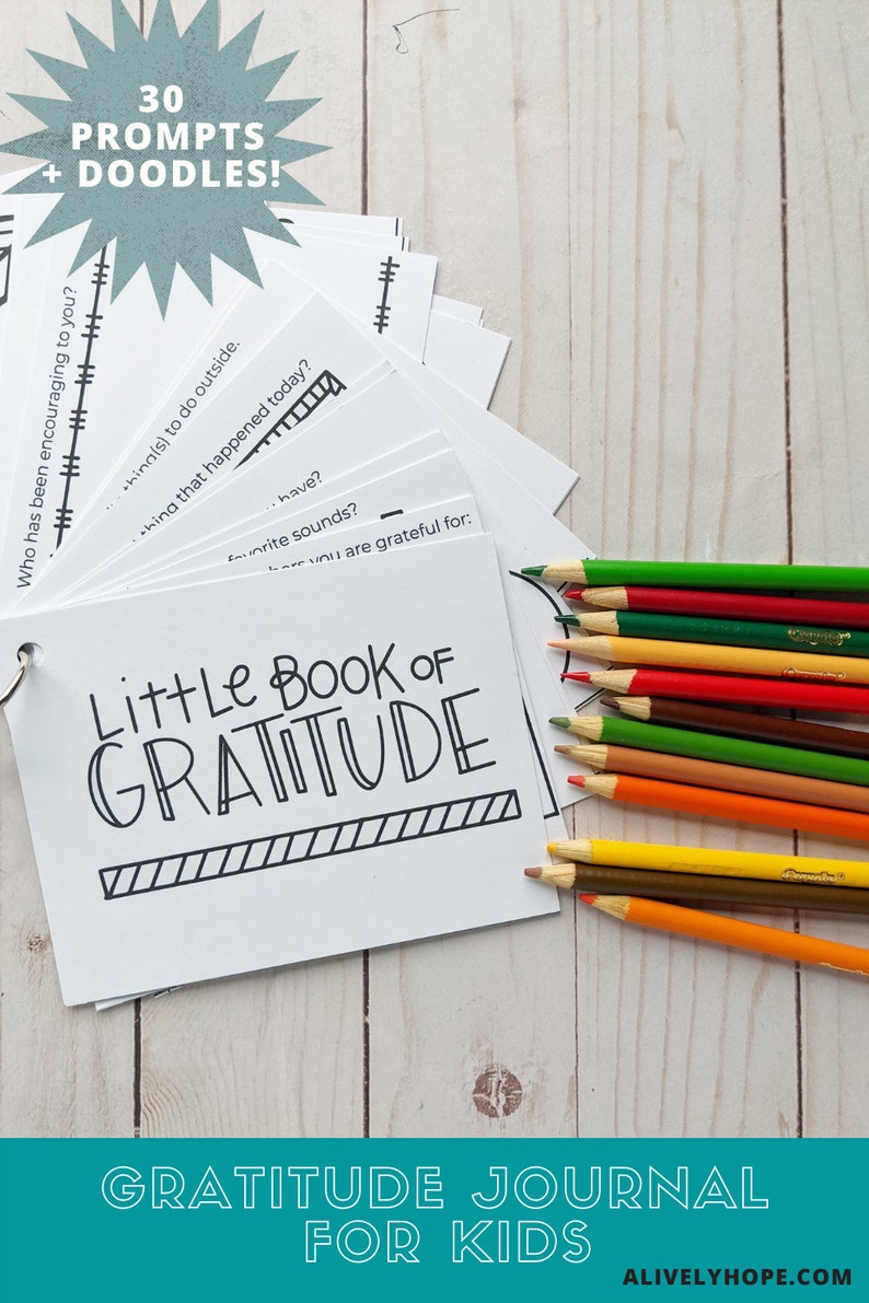 Gratitude Journal for Kids | Etsy
