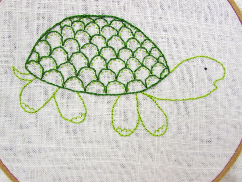 Turtle Hand Embroidery Pattern - Etsy