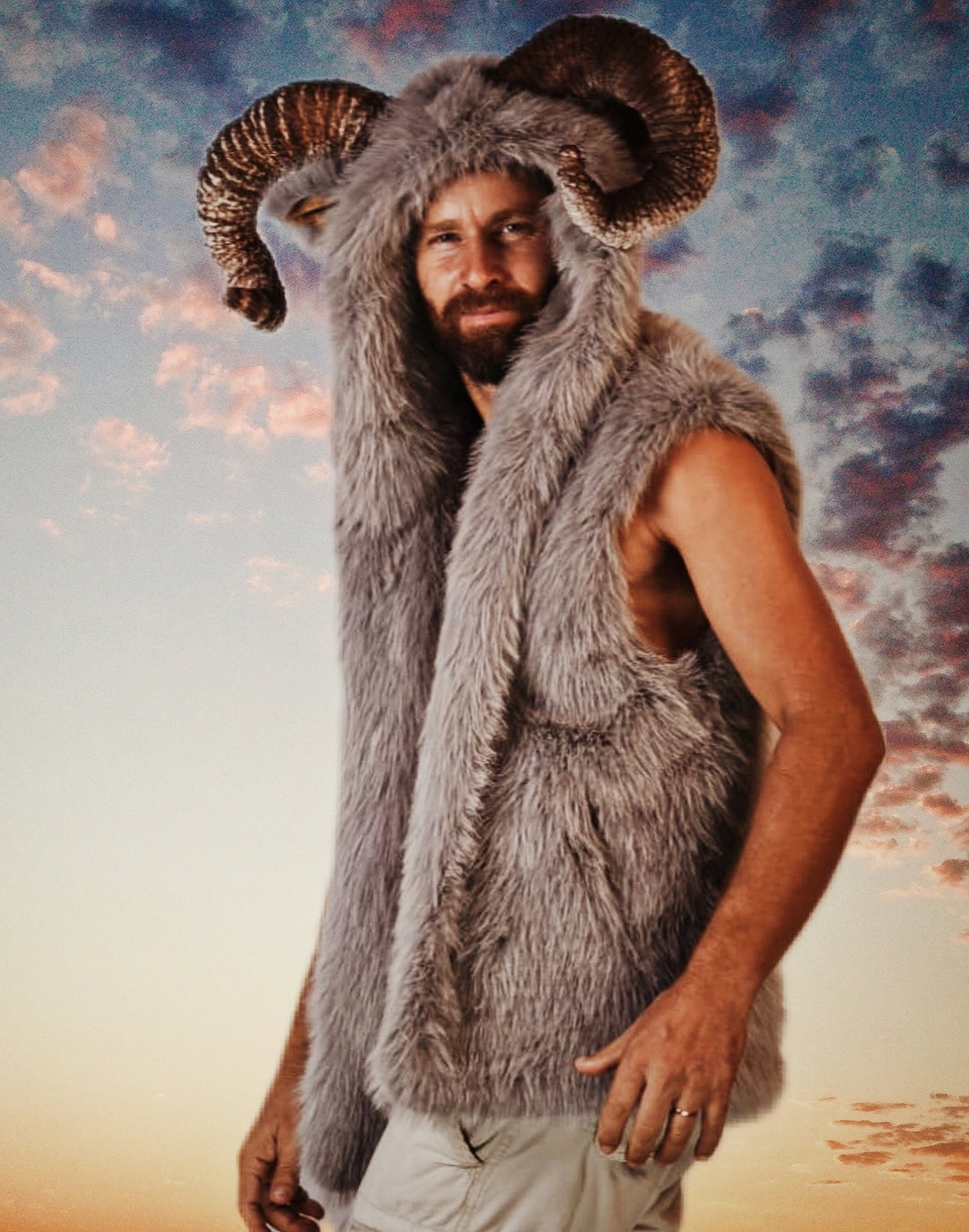 Adult Ram Horn Sheep Costume / Ram Horn Hoodie - Etsy