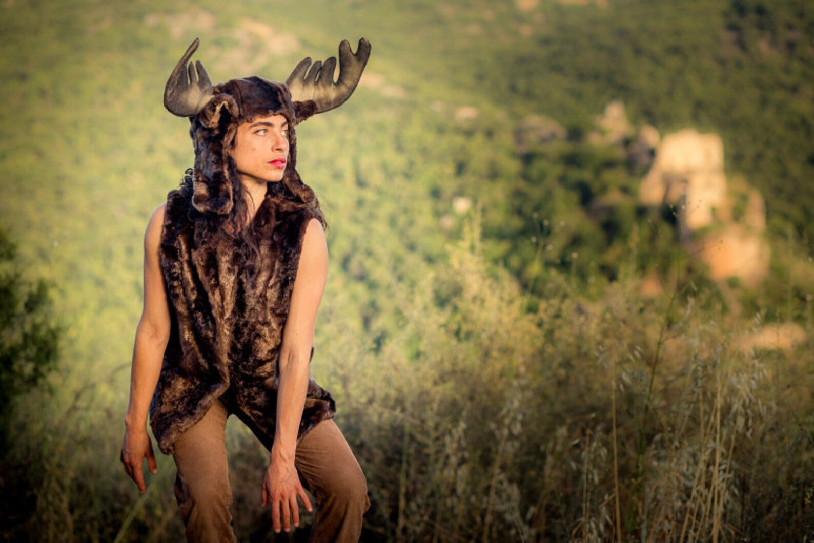 Women Adult Moose/elk Costume Hat and Vest - Etsy