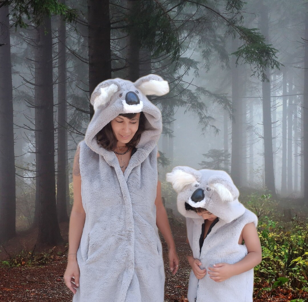 Adult Koala Women and Kids Costume/ Comfortable Koala Hoodie - Etsy