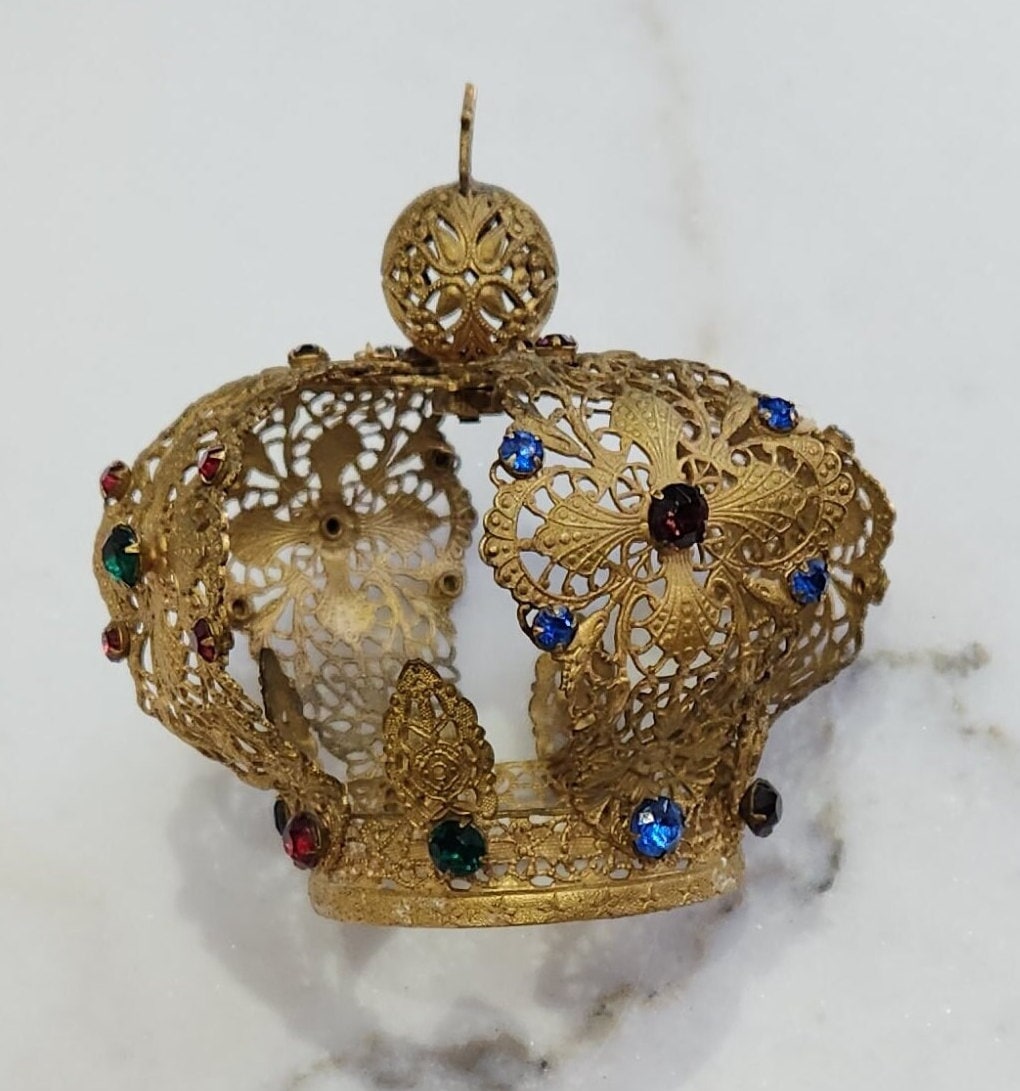 European Antique Santos Crown - Etsy