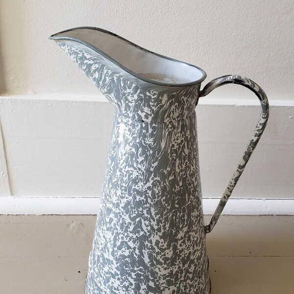 French Enamelware Pitcher - Etsy