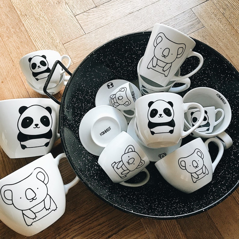PANDA/ Espresso Cup - Etsy