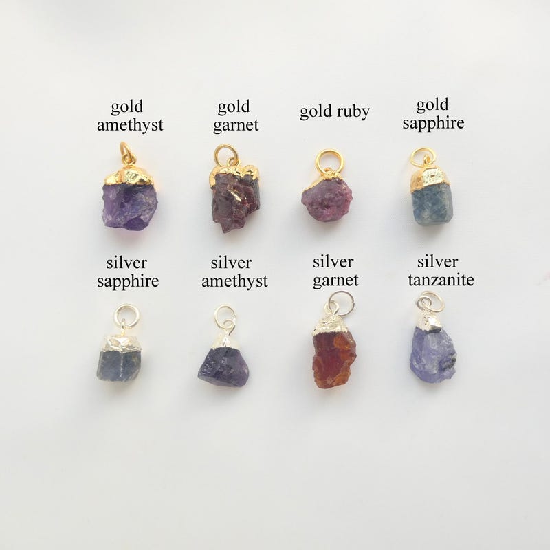 Pendant Sapphire Garnet - Etsy